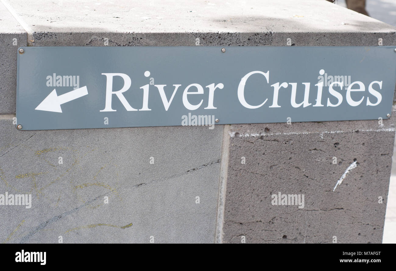 River Cruises Sign Stock Photo - Alamy