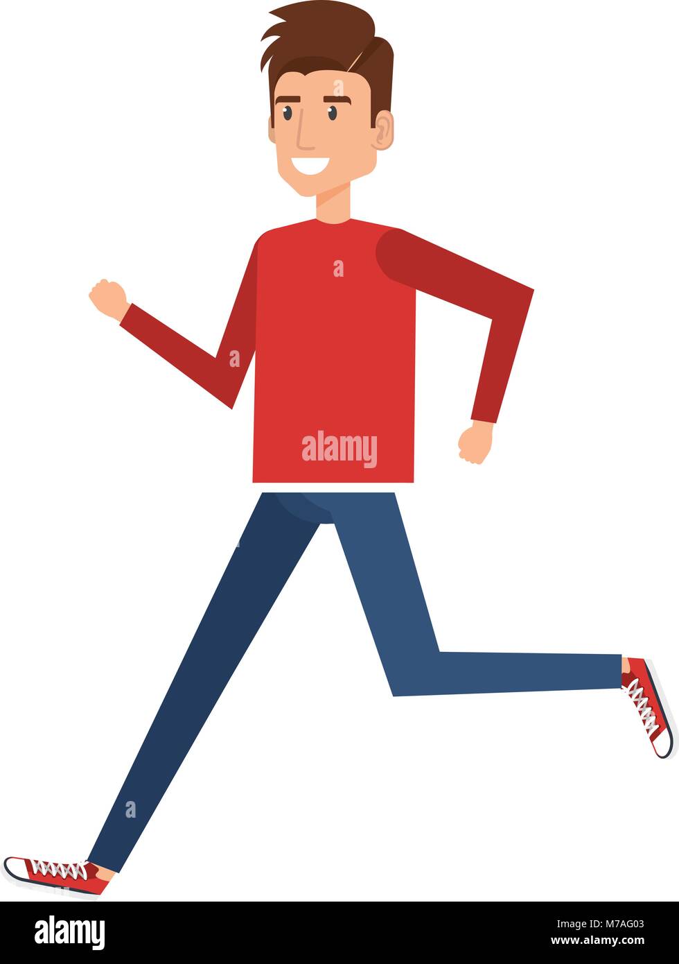 young man running avatar character Stock Vector Image & Art - Alamy