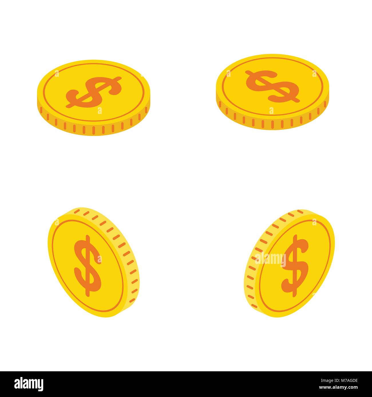 isometric coins set Stock Vector Image & Art - Alamy