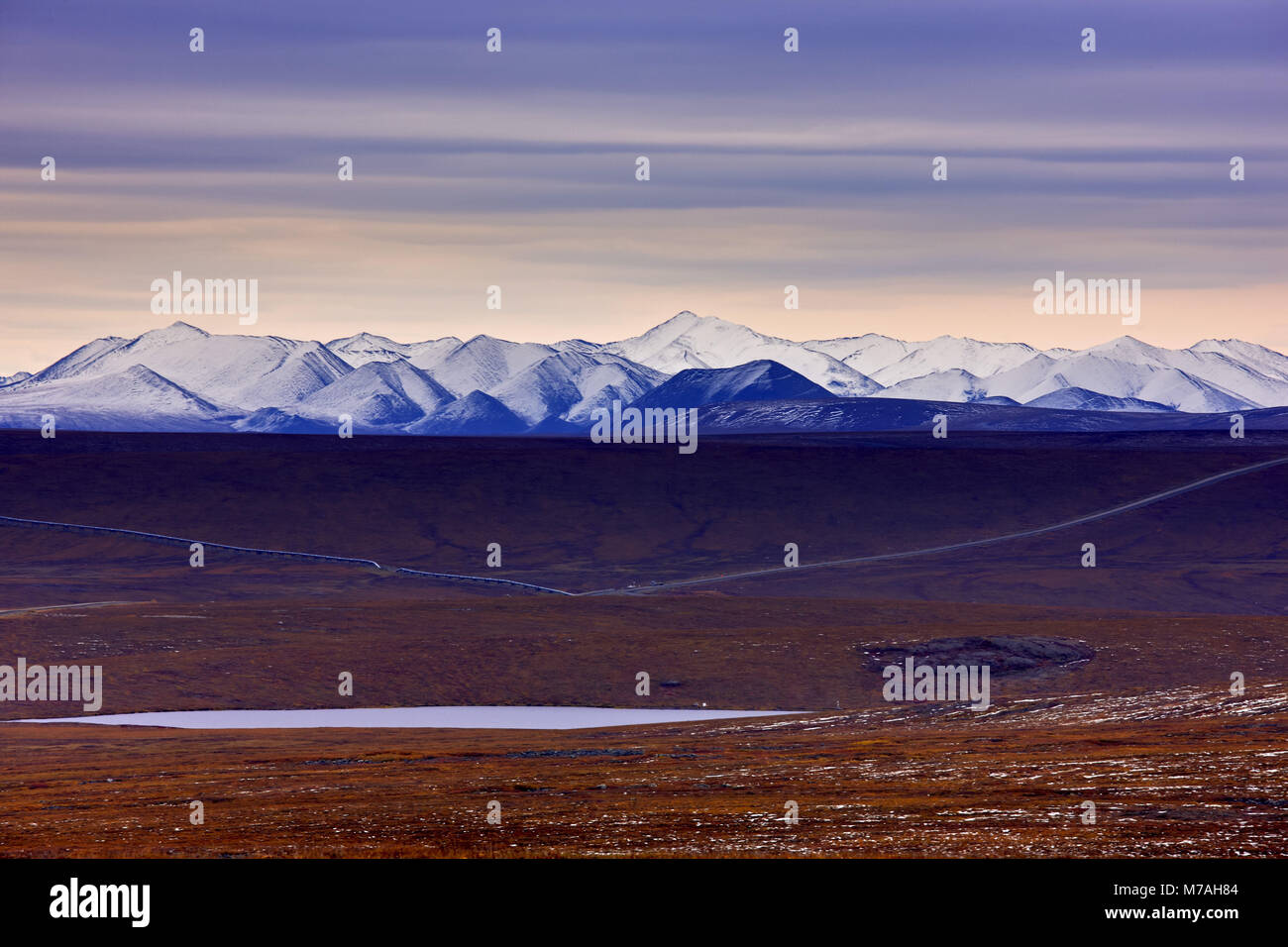 North America, the USA, Alaska, North Slope, arctic tundra, Brooks ...