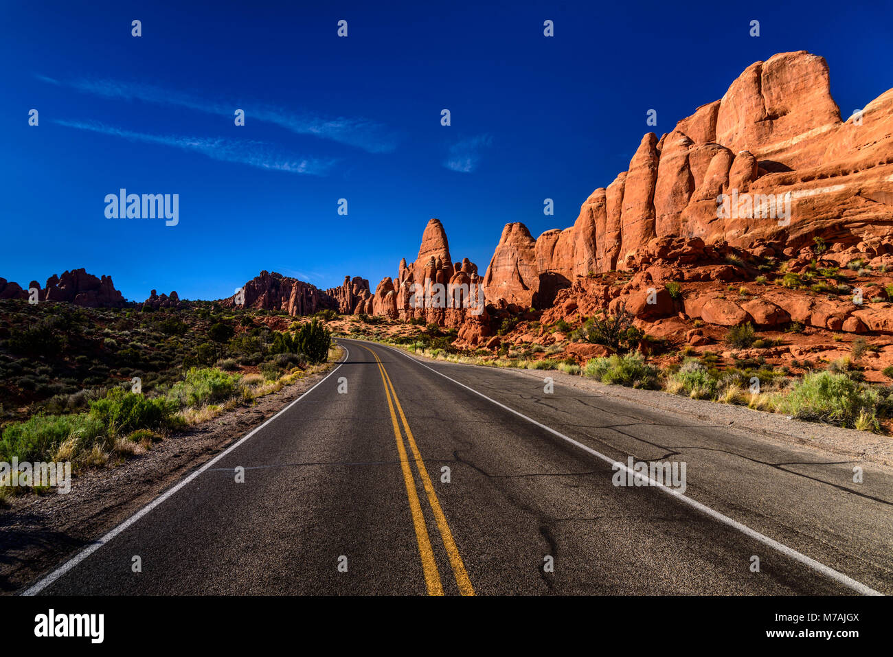 The USA, Utah, Grand county, Moab, Arches National Park, rock ...