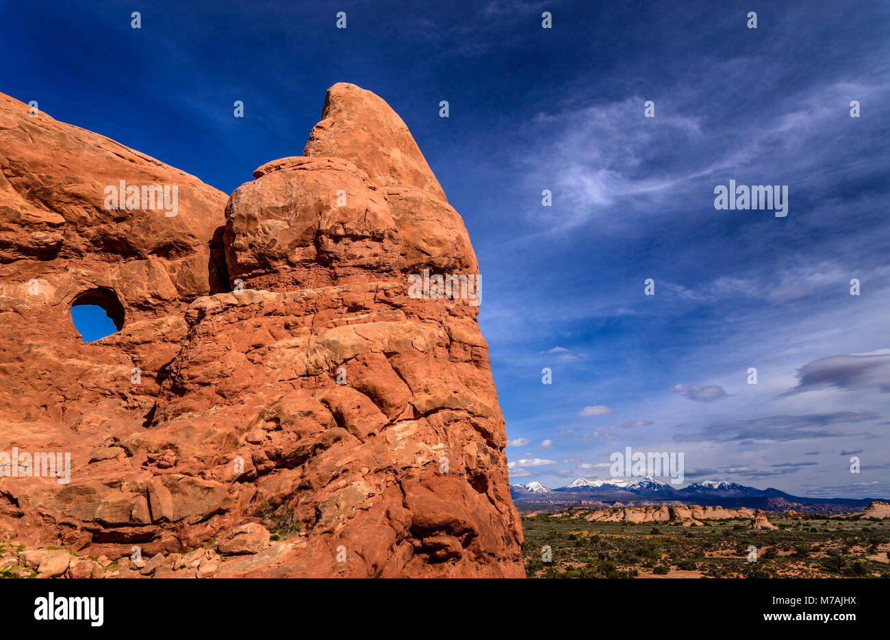 The USA, Utah, Grand county, Moab, Arches National Park, The Windows ...