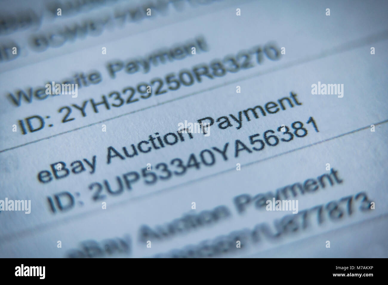 Hard copy paper printout from digital transaction for accounting - eBay ...