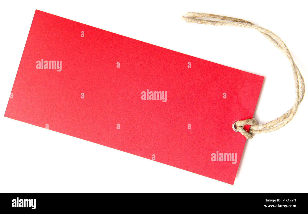 Red tag, cut out Stock Photo - Alamy
