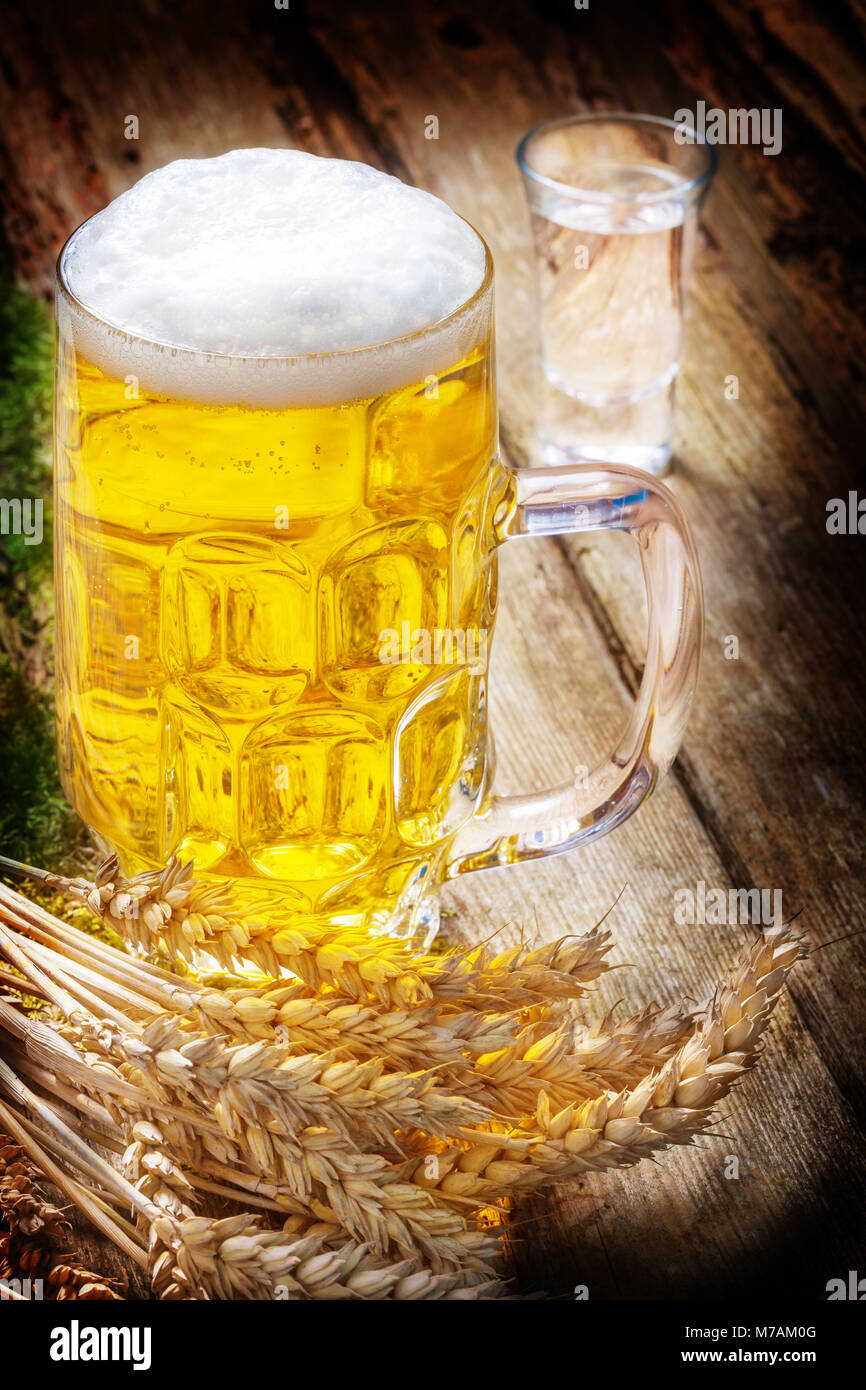 Beer and schnapps Stock Photo - Alamy