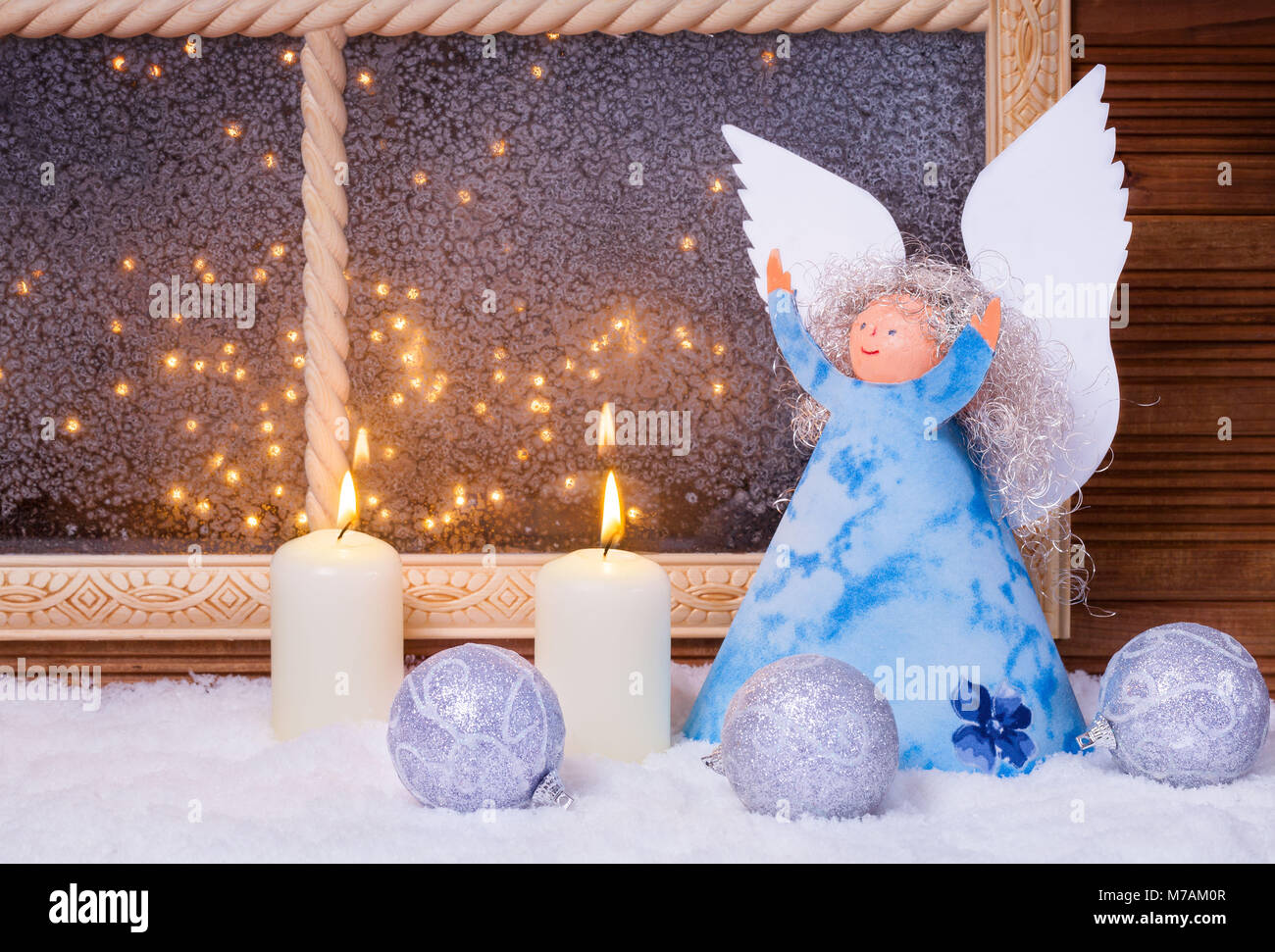 Christmas angel, window decoration Stock Photo - Alamy