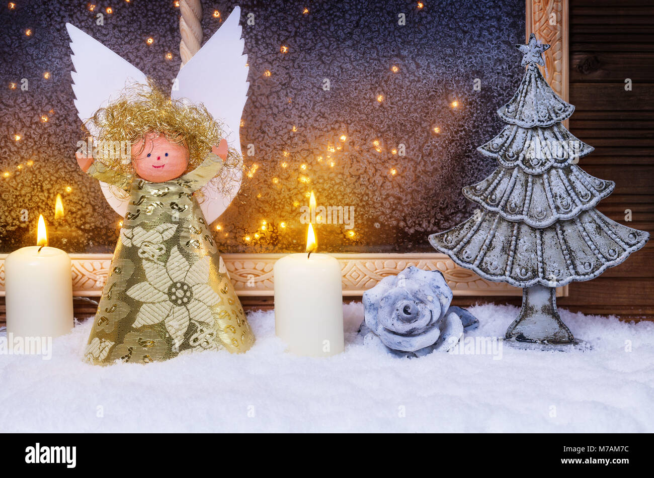 Christmas tree angel hair hi-res stock photography and images - Alamy