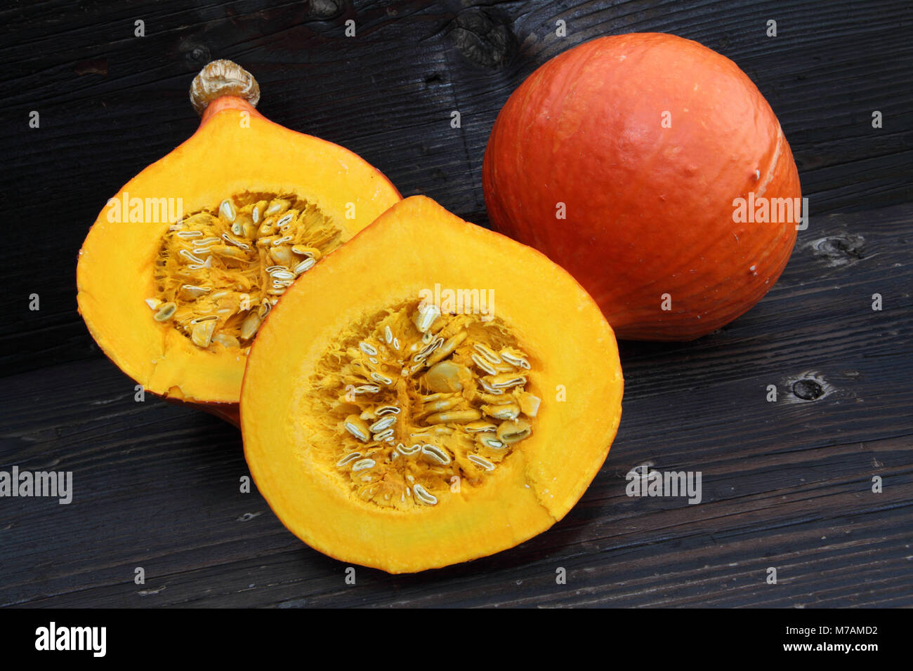Inside of a Hokkaido pumpkin Stock Photo - Alamy