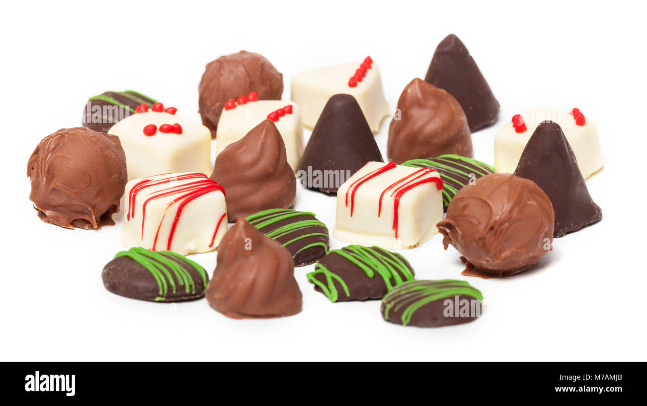 Choice of chocolates, candy Stock Photo - Alamy