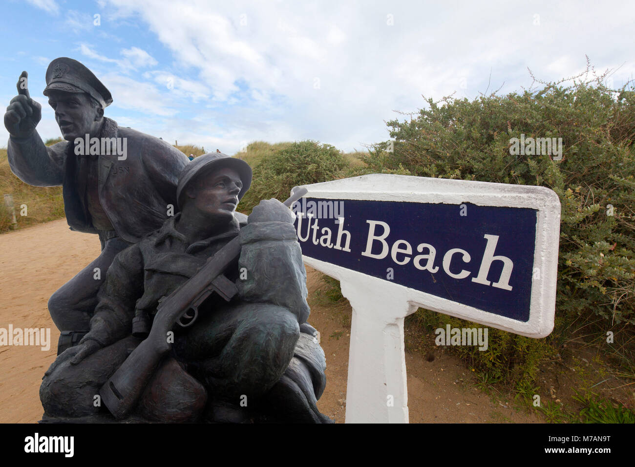Utah Beach Memorial of the World War II Invasion, Composing [M] Stock ...