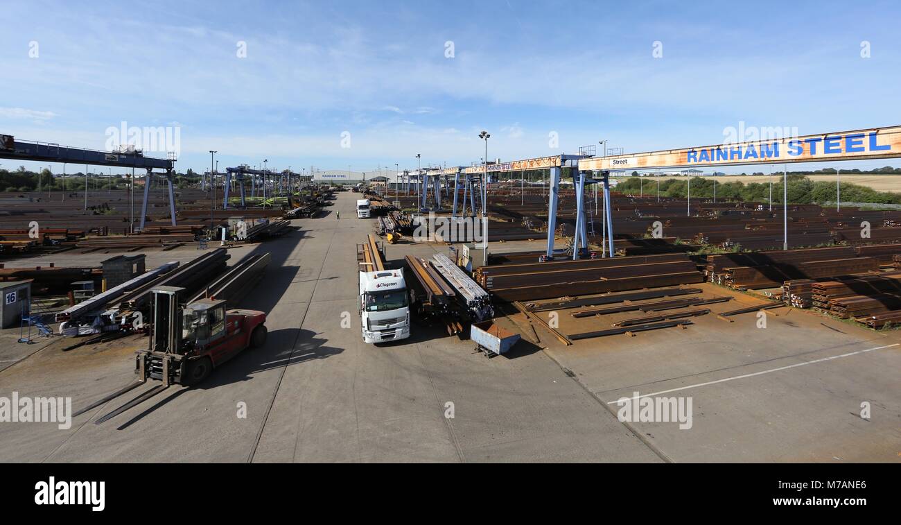 Rainham Steel depot in Scunthorpe, Northern England. 23rd September ...