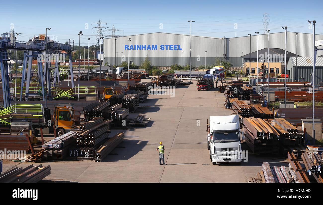 Rainham Steel depot in Scunthorpe, Northern England. 23rd September ...
