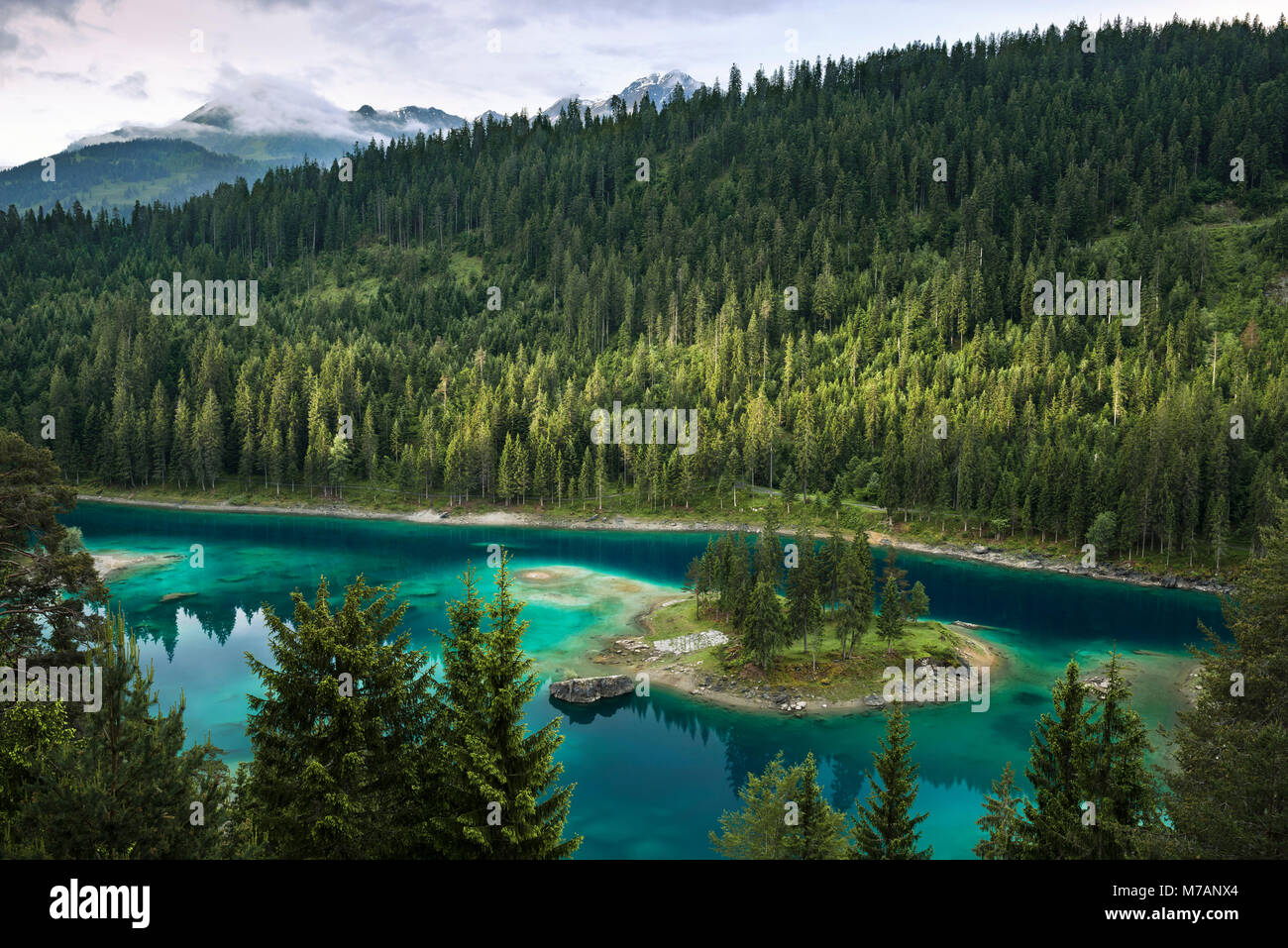 Caumasee (lake), Grisons, Switzerland Stock Photo - Alamy