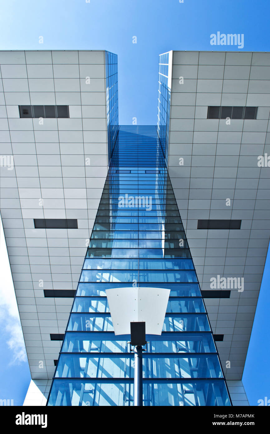 The Rheinau harbour, modern architecture in Cologne city, Cologne (Koln ...