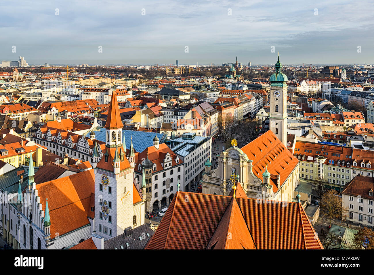 Aerial panorama of Munich city center, Germany Stock Photo - Alamy