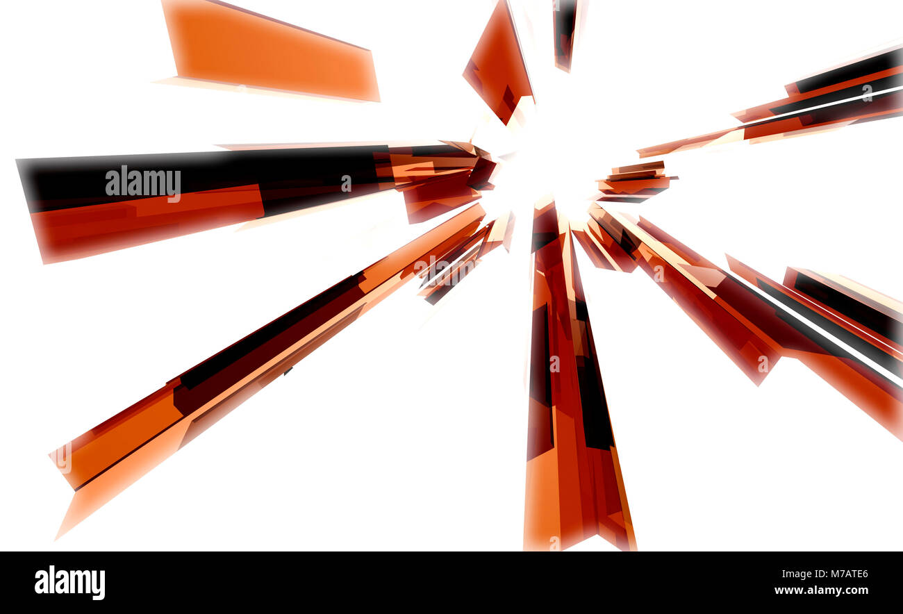 Orange abstract pattern on a white background Stock Photo - Alamy