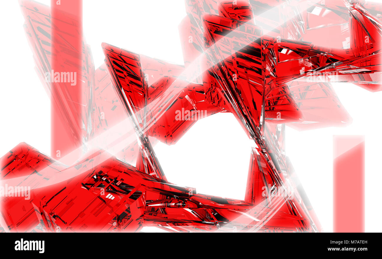 Red abstract pattern on a white background Stock Photo - Alamy