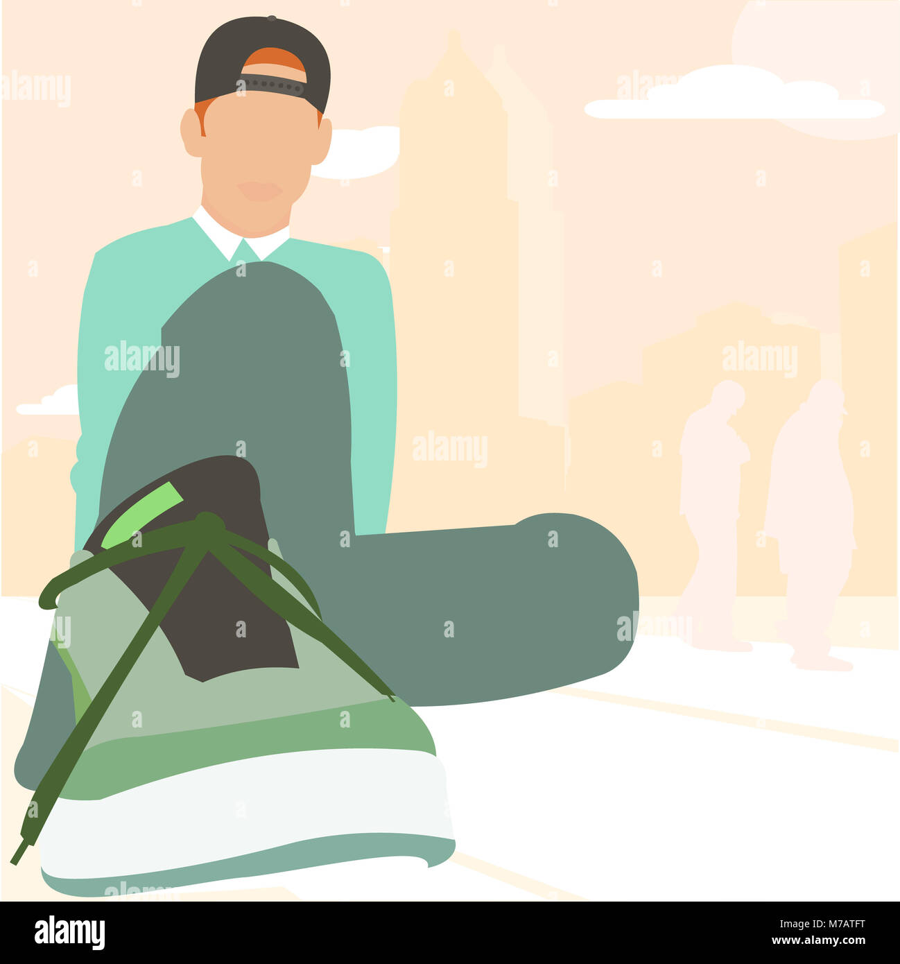 Portrait of a man sitting on the floor Stock Photo - Alamy