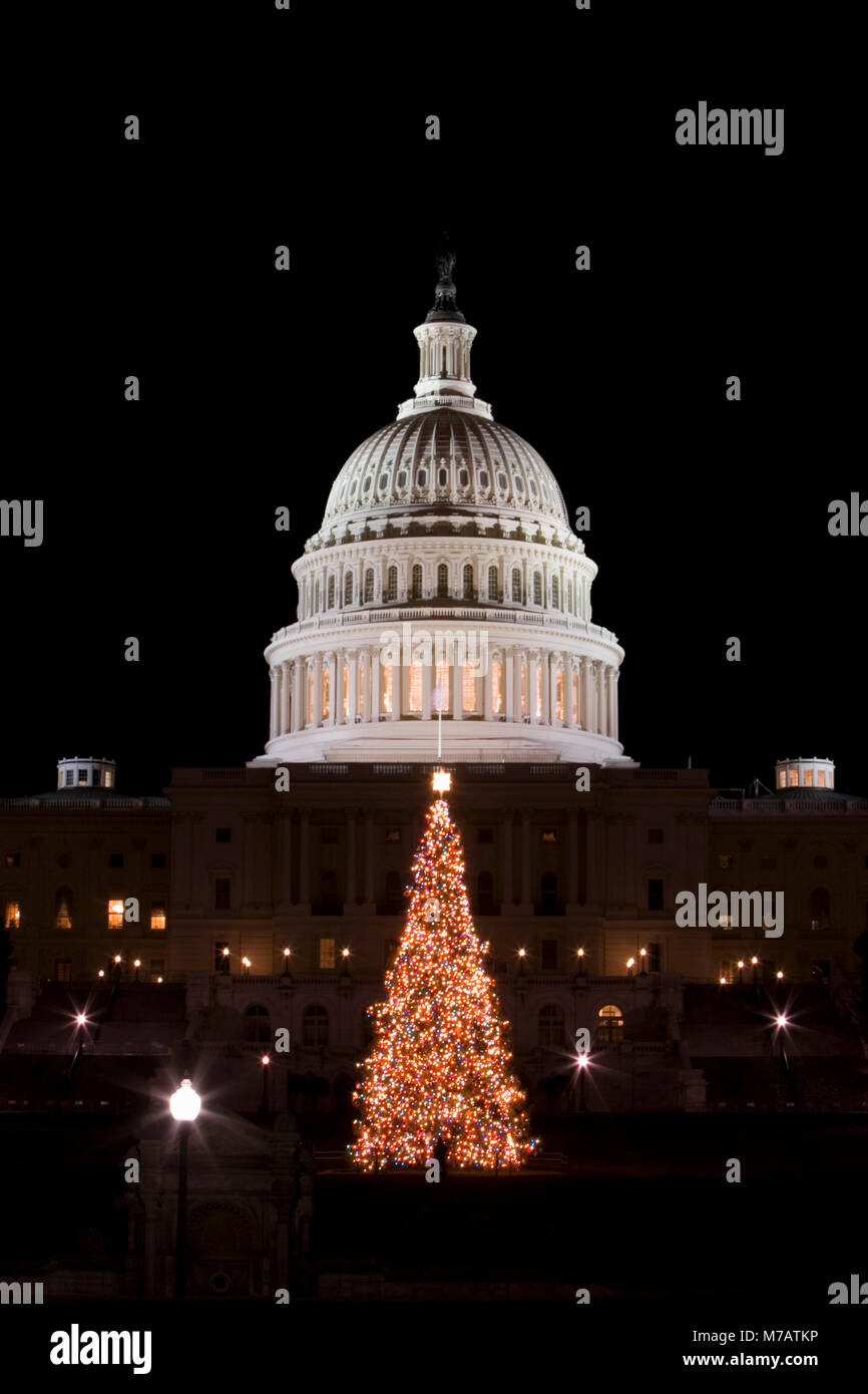 Us capitol building christmas tree hi-res stock photography and images ...