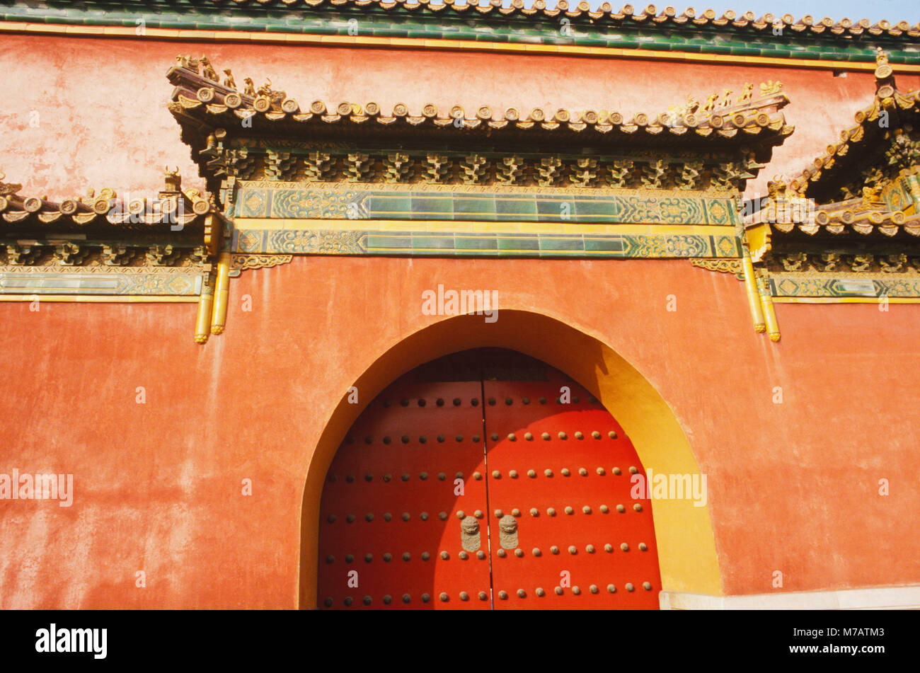 Close-up of a closed door, China Stock Photo - Alamy