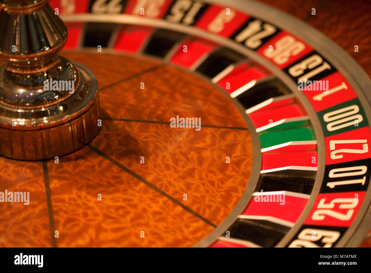 High angle view of a roulette wheel, Las Vegas, Nevada, USA Stock Photo ...