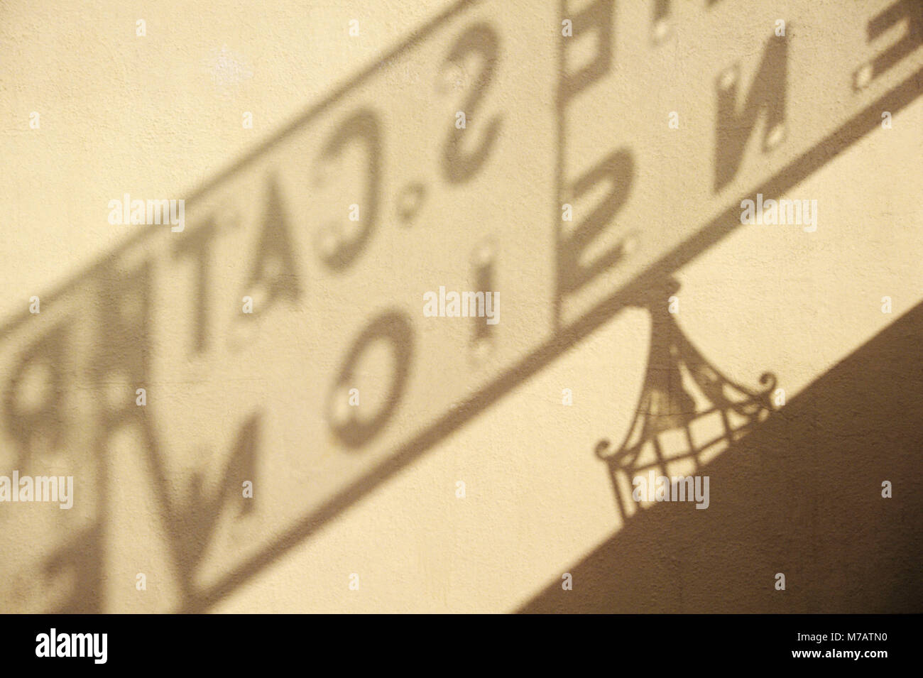 Reflection of a sign board Stock Photo - Alamy