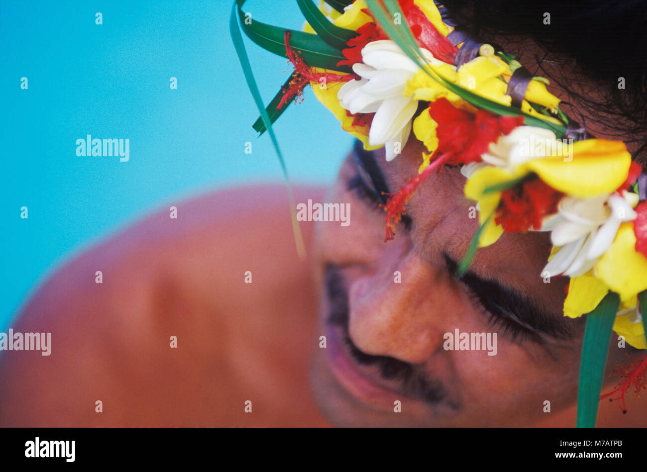 High angle view of young man wearing laurel wreath hi-res stock ...