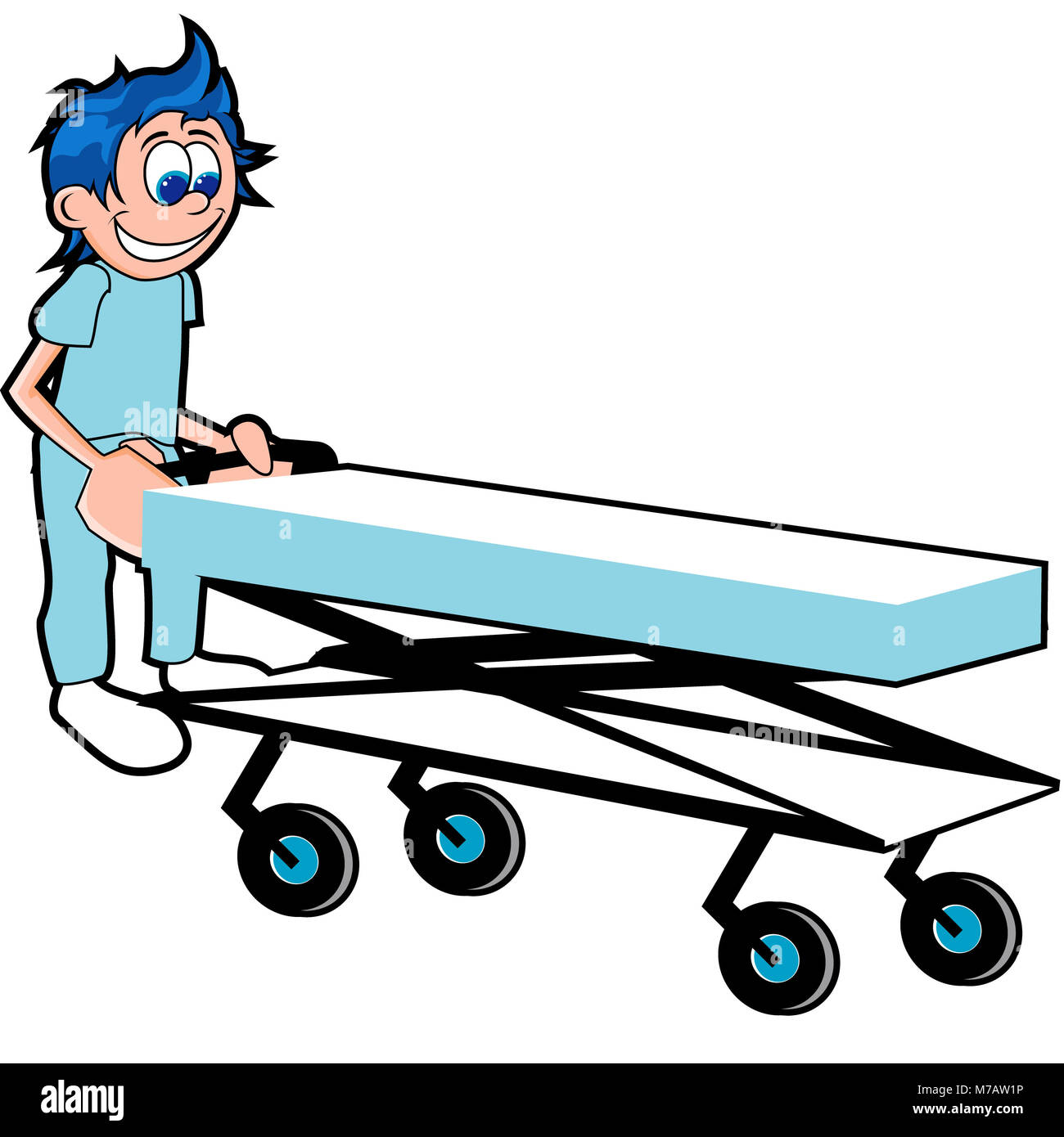 Orderly pushing a gurney hi-res stock photography and images - Alamy