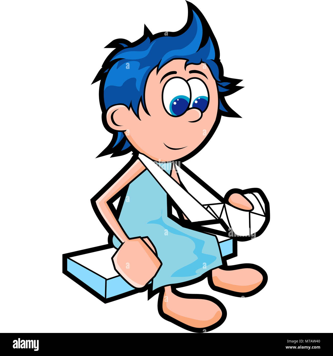 Patient with his arm in a cast Stock Photo - Alamy