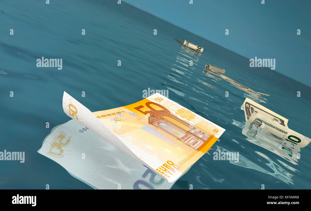 Floating bank notes hi-res stock photography and images - Alamy