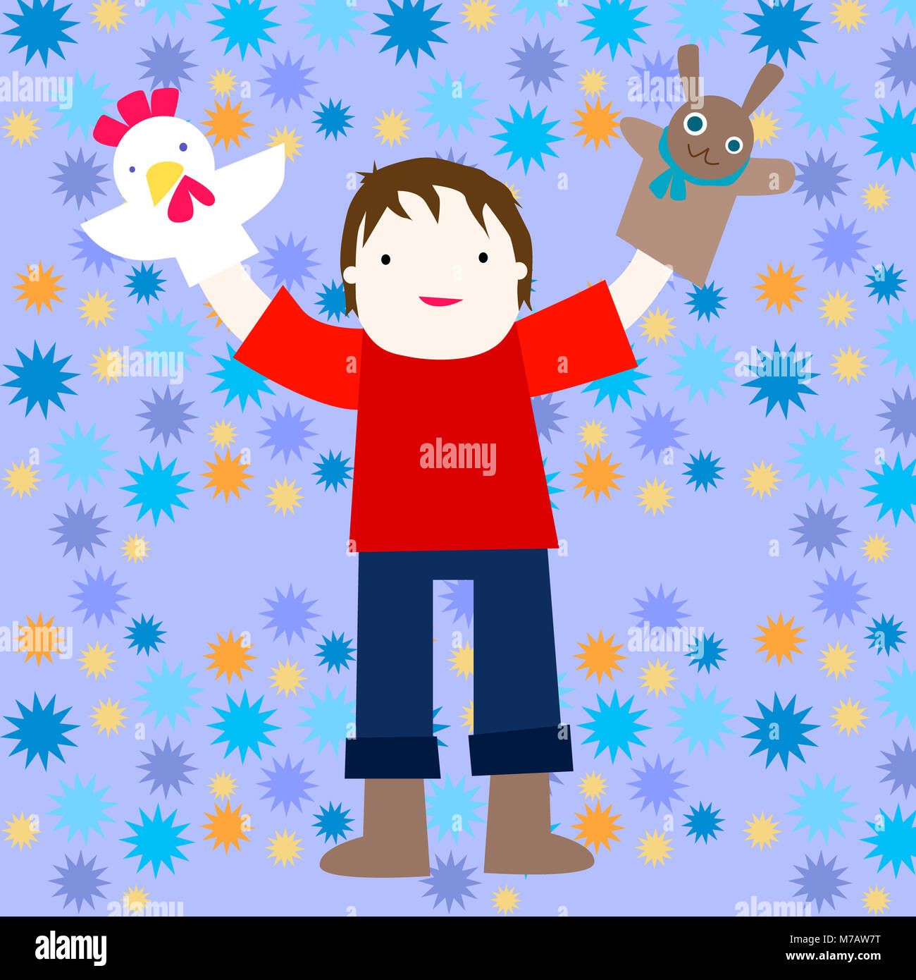 Kids playing puppets hi-res stock photography and images - Alamy