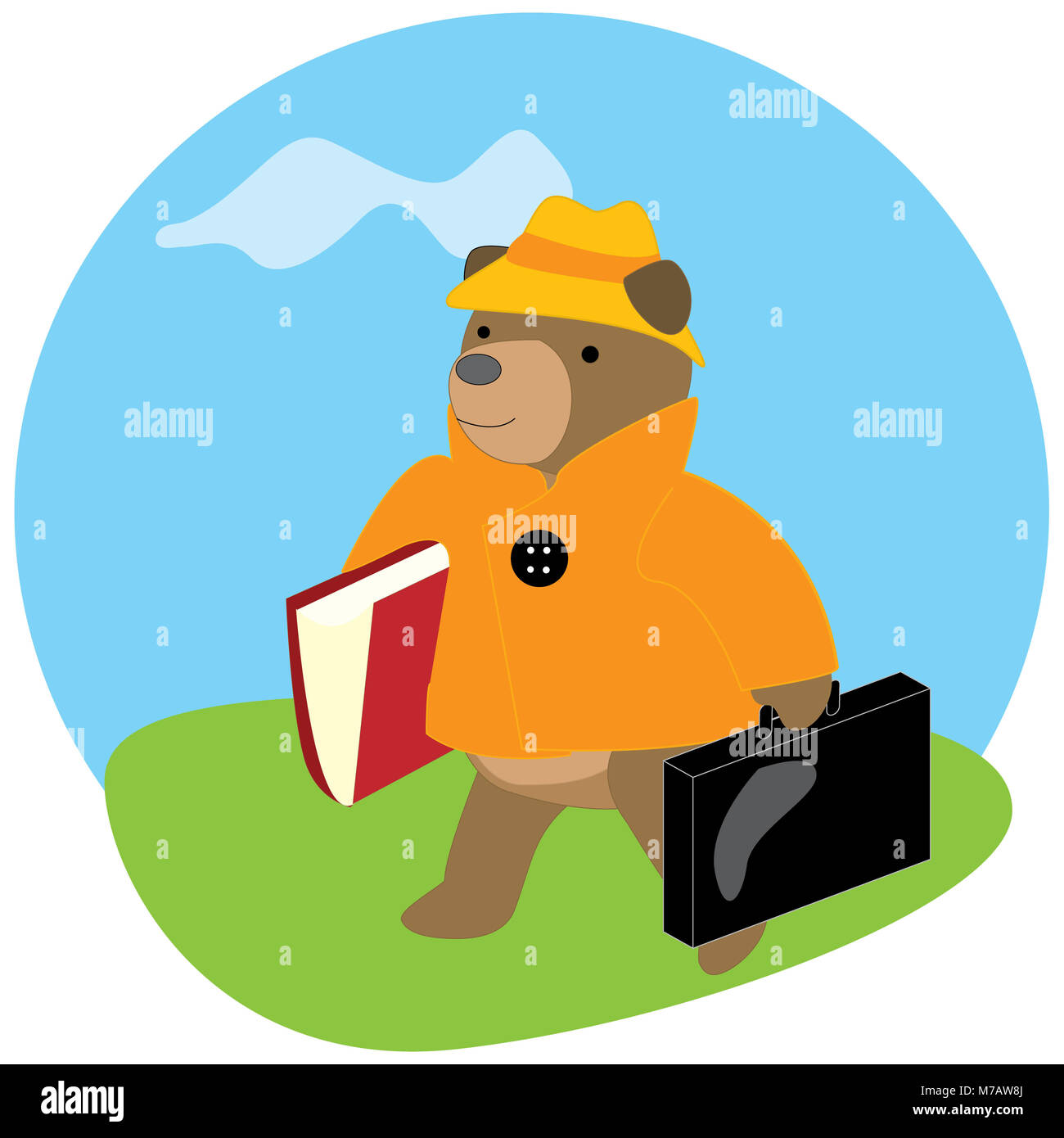 Bear carrying a briefcase and a file hi-res stock photography and ...
