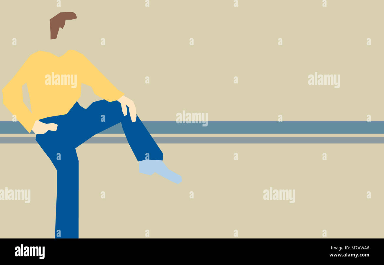 Side profile of a man sitting Stock Photo - Alamy