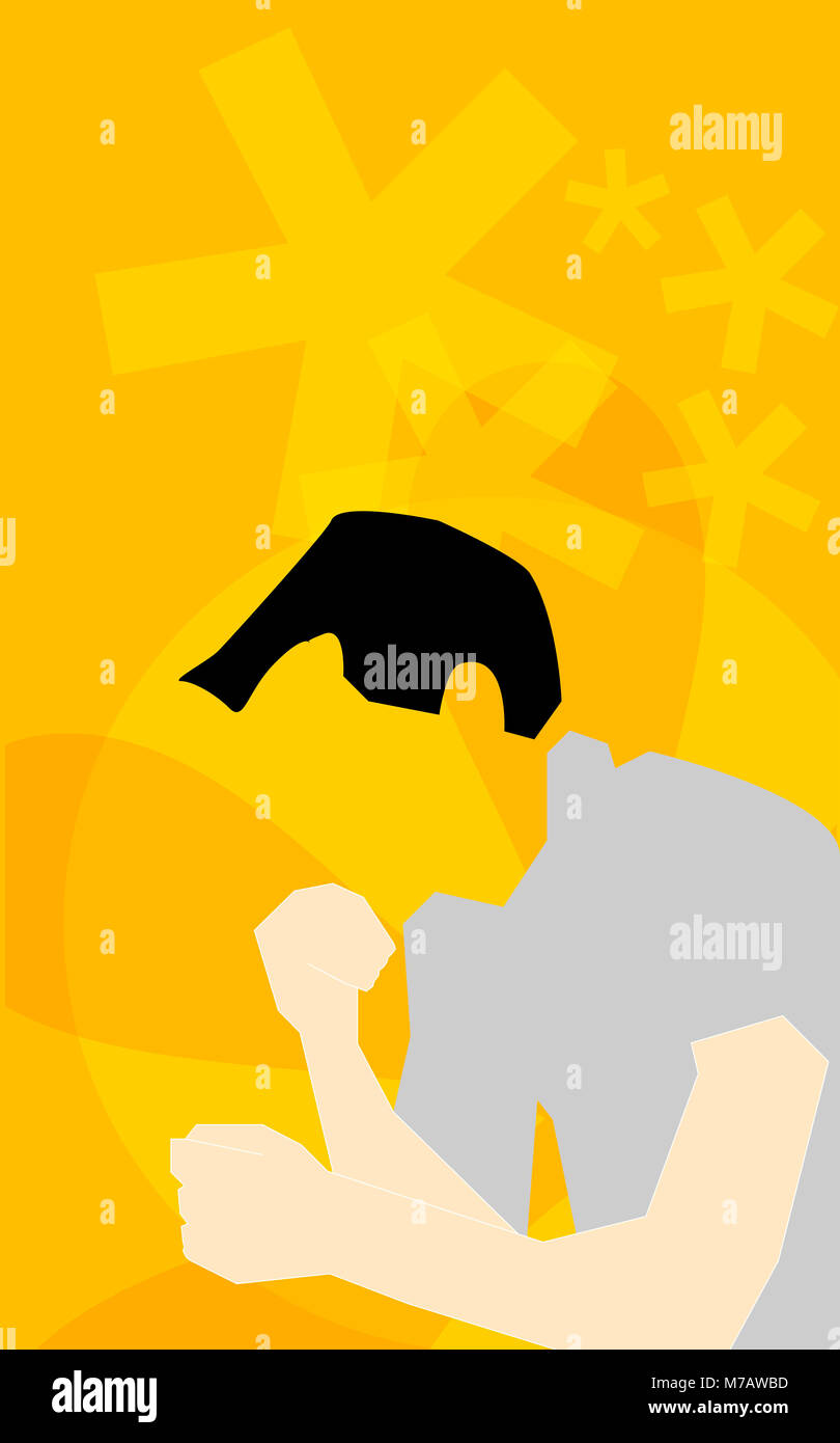 Side profile of a man thinking Stock Photo - Alamy