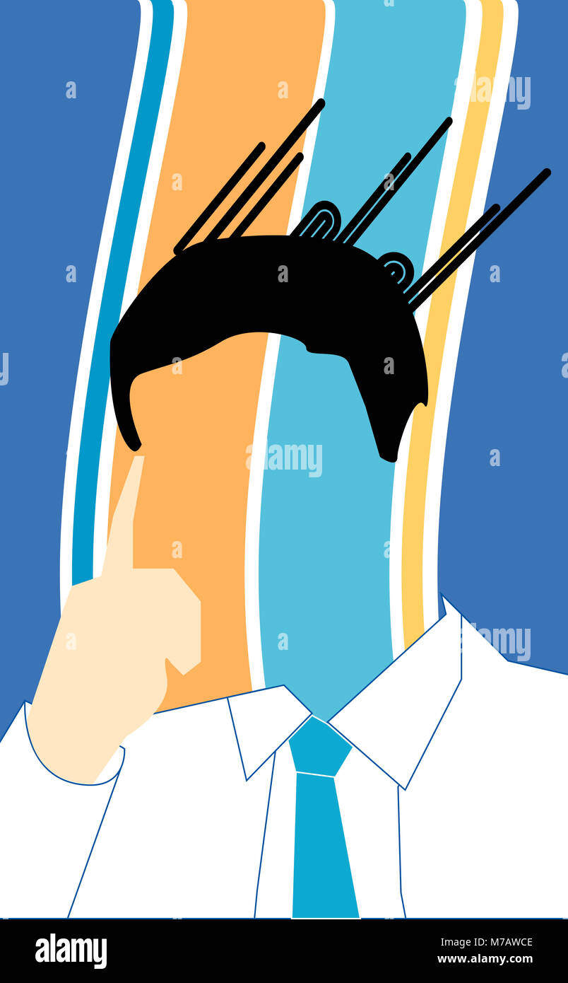 One finger on your forehead hi-res stock photography and images - Alamy