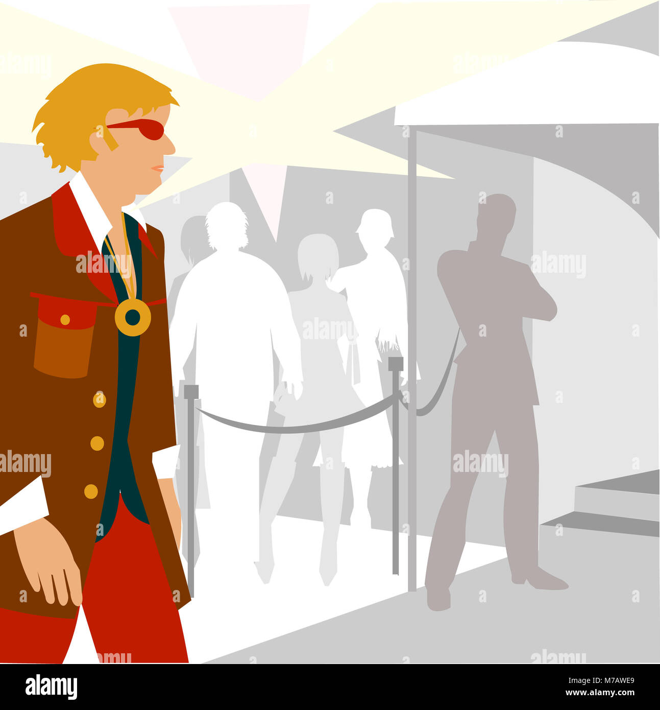 Man walking into a building Stock Photo - Alamy