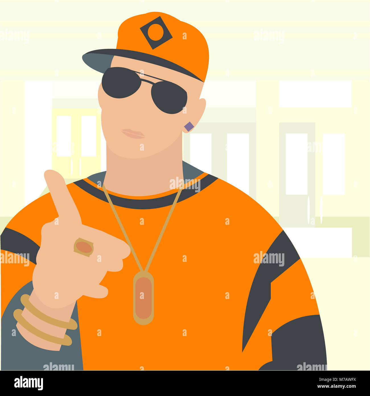 Portrait of a man pointing Stock Photo - Alamy