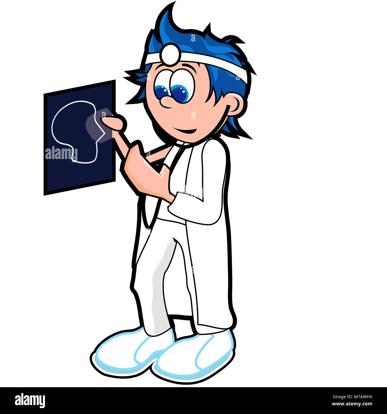 Cartoon illustration doctor looking hi-res stock photography and images ...