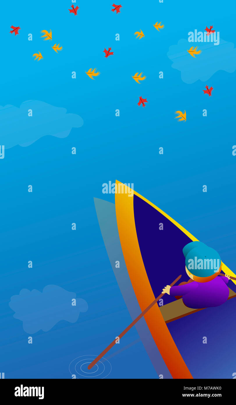 Boy rowing a boat hi-res stock photography and images - Alamy