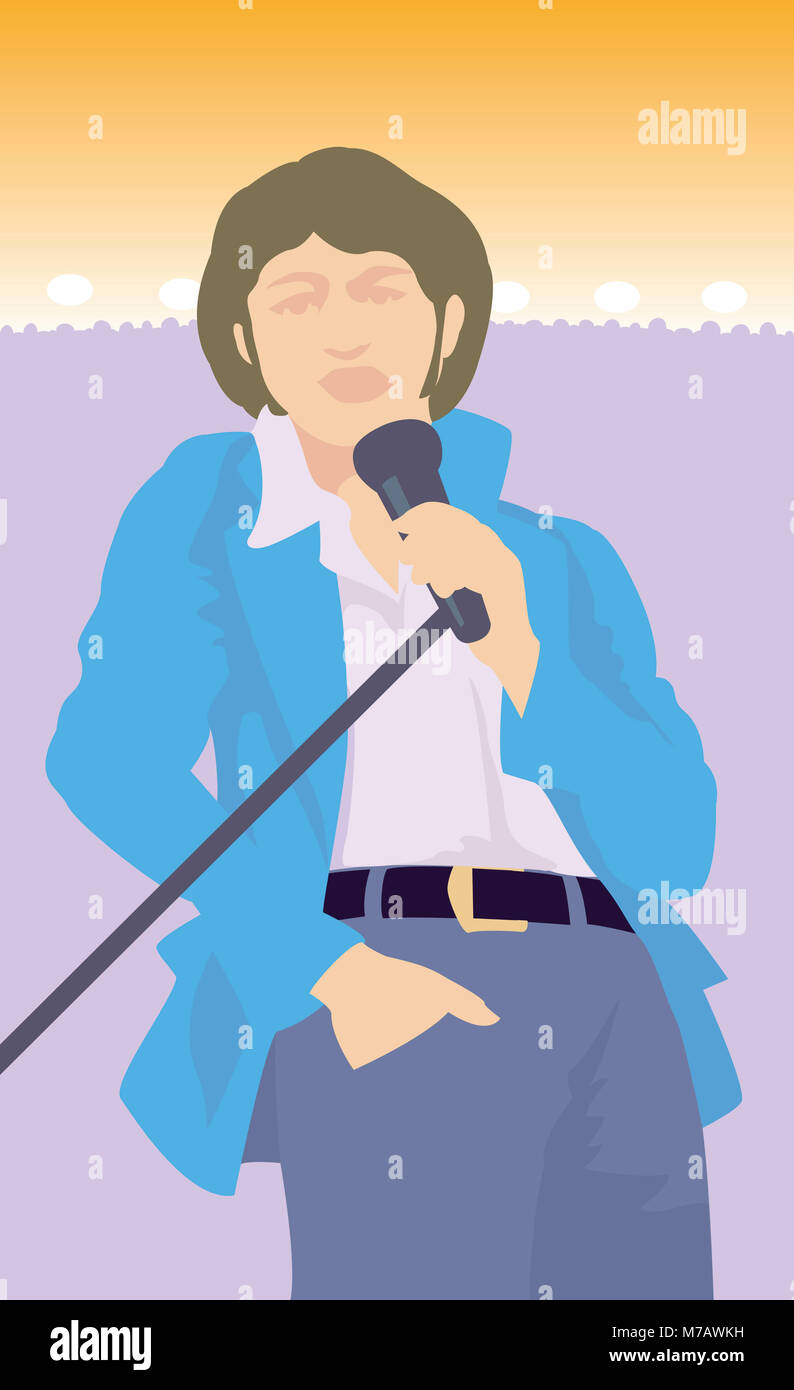Vertical image man singing microphone hi-res stock photography and ...