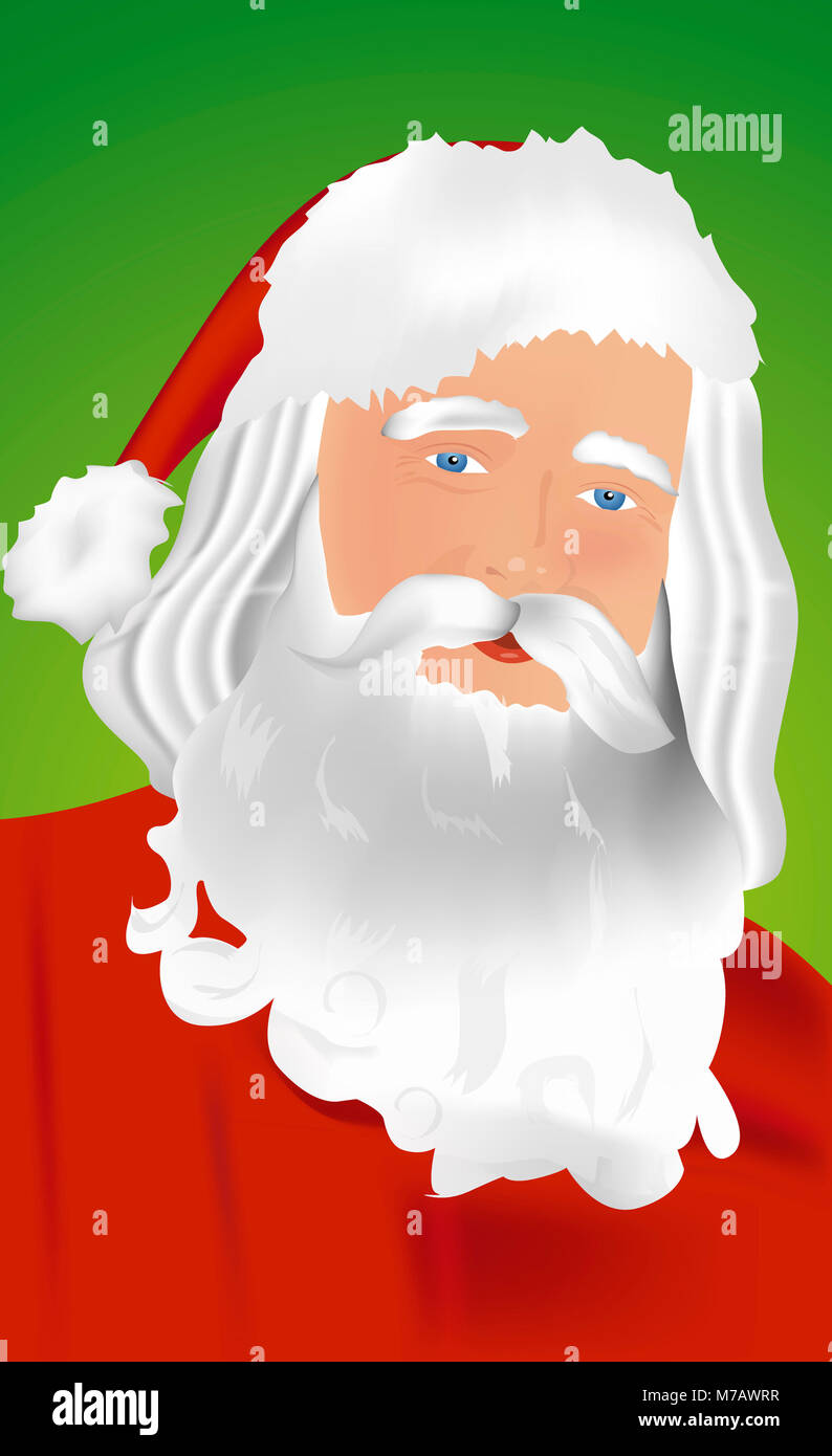 Portrait of Santa Claus Stock Photo - Alamy
