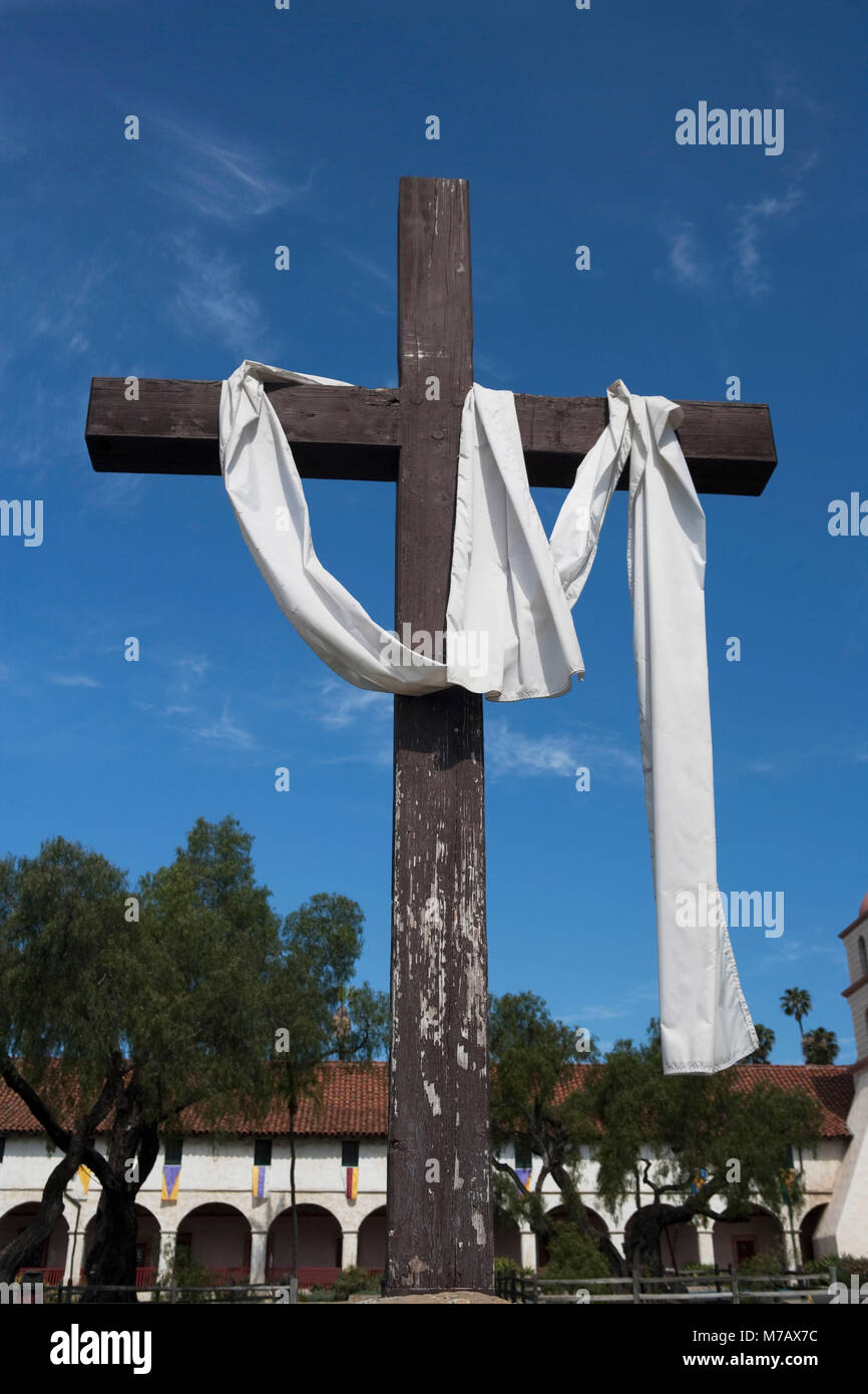 Santa Barbara Mission Cross California High Resolution Stock ...