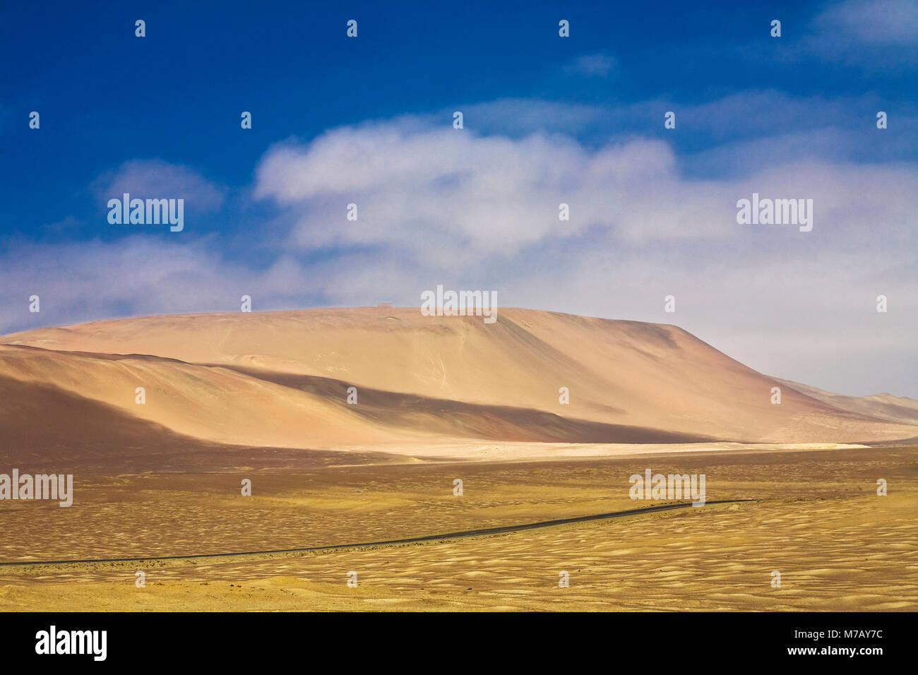 Sand dunes in a desert, Paracas National Reserve, Paracas, Ica Region ...