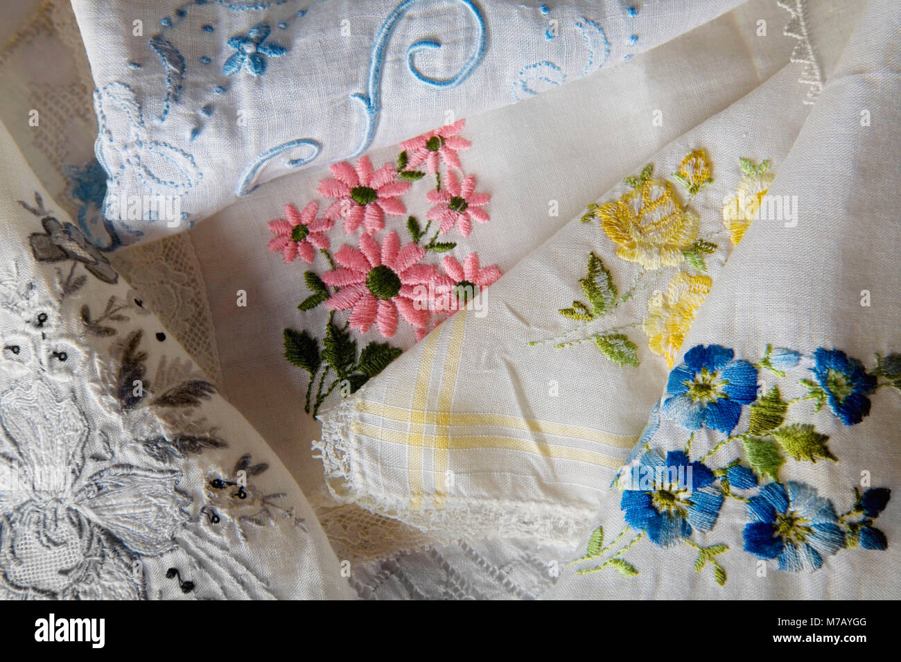 Close-up of embroidery on fabric Stock Photo - Alamy