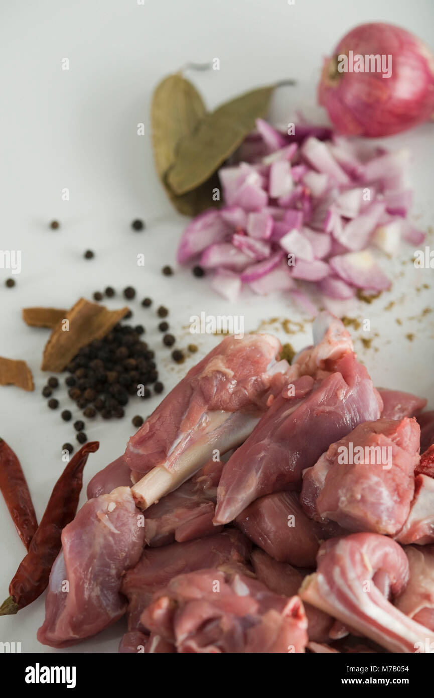 Close-up of mutton with ingredients Stock Photo - Alamy