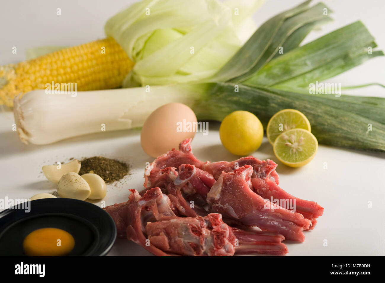 Close-up of mutton with ingredients Stock Photo - Alamy