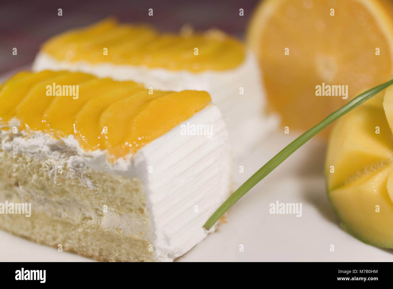 Close-up of mango pastries Stock Photo - Alamy