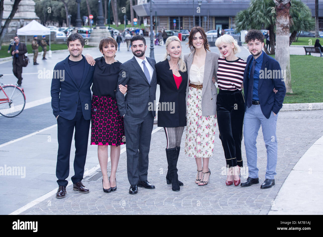 Roma, Italy. 09th Mar, 2018. Cast during Photocall of the Italian movie ...