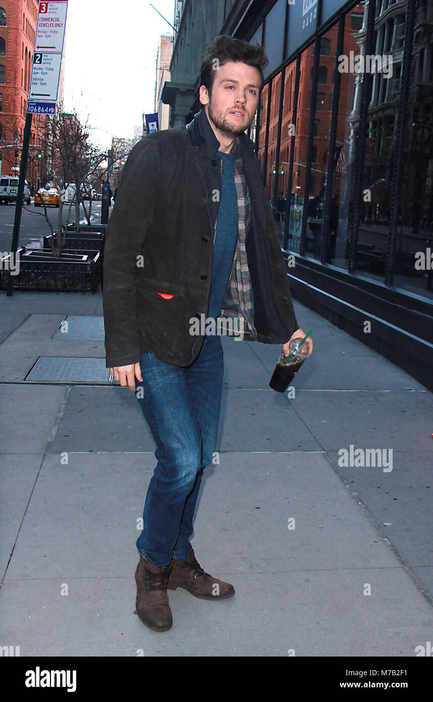 New York, NY, USA. 9th Mar, 2018. Jack Cutmore-Scott seen at Build ...