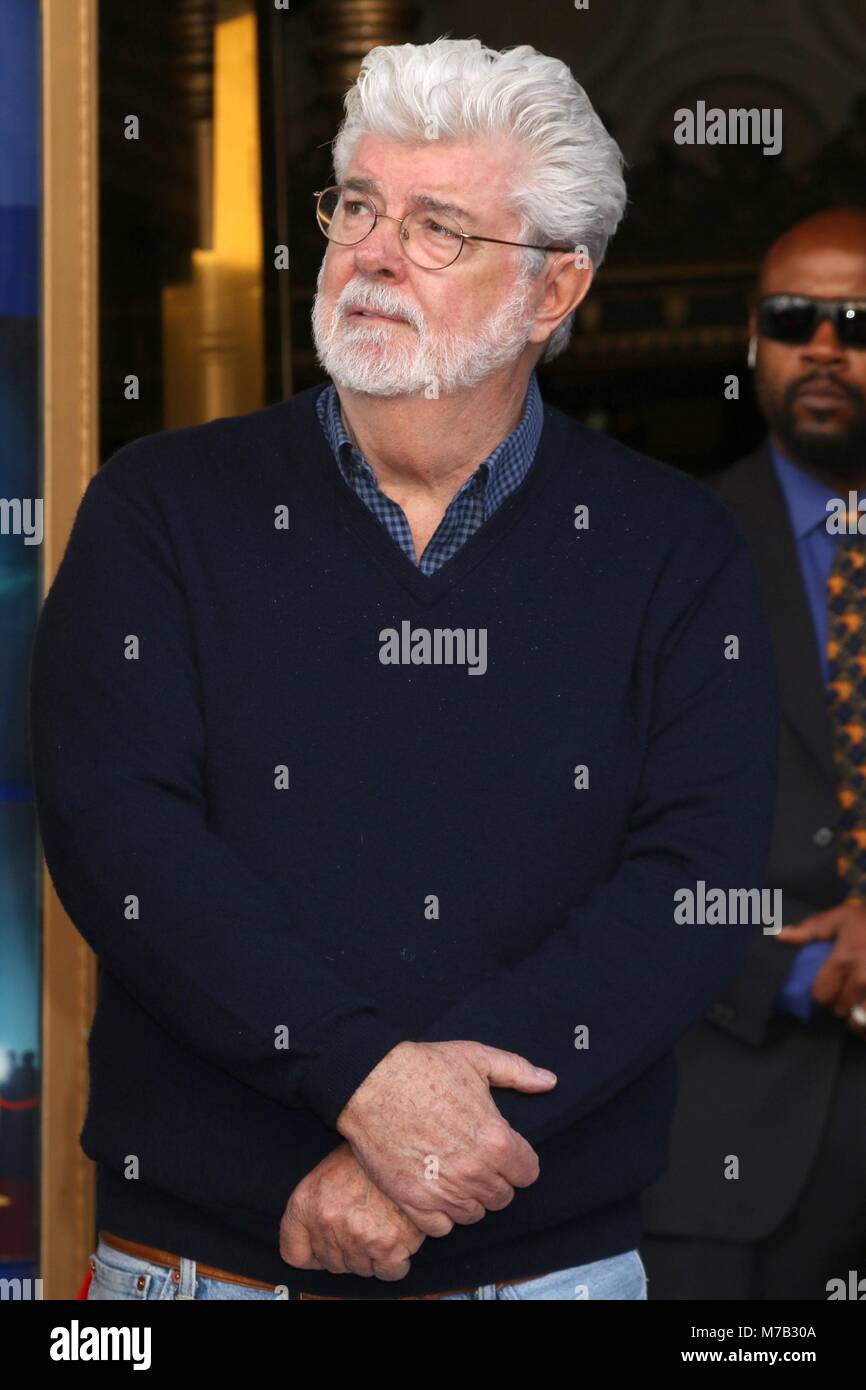 Los Angeles, CA, USA. 8th Mar, 2018. George Lucas at the induction ...